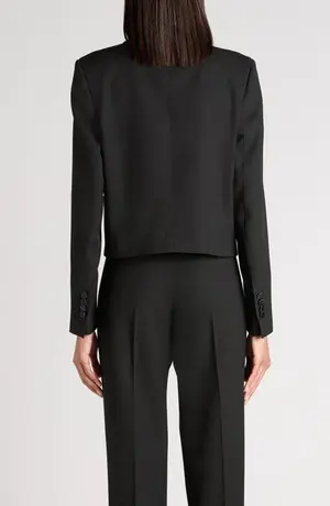 TOM FORD Wool Grain De Poudre Crop Tuxedo Jacket