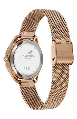 OLIVIA BURTON Azure Mesh Strap Watch - Pink