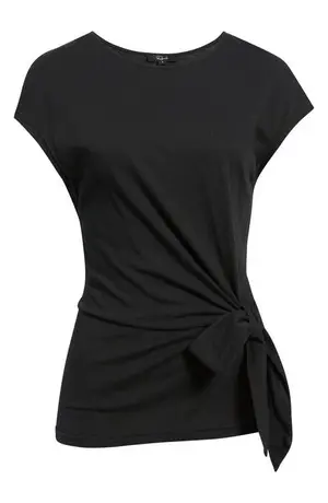 Rails Gabbie Side Tie Cotton Top - Black