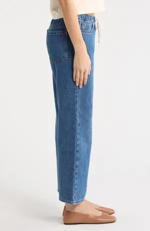Marine Layer Ella Wide Leg Denim Pants - Medium Wash