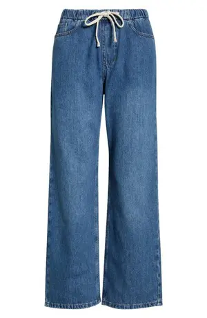 Marine Layer Ella Wide Leg Denim Pants - Medium Wash