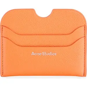 Acne Studios Large Elmas Leather Card Holder - Pumpkin Orange