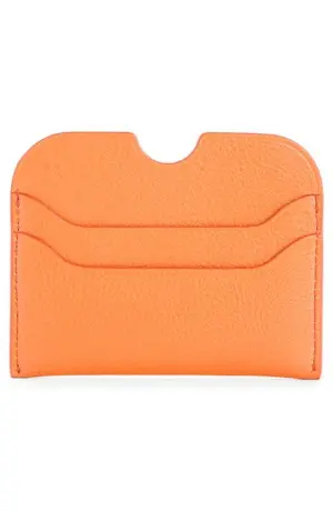 Acne Studios Large Elmas Leather Card Holder - Pumpkin Orange