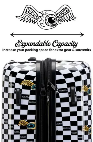 VON DUTCH Expandable Hardside Spinner Carry-on Suitcase