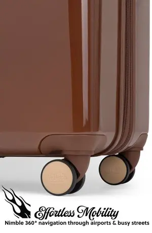 VON DUTCH Eyeflight Expandable Hardside Spinner Carry-on Suitcase