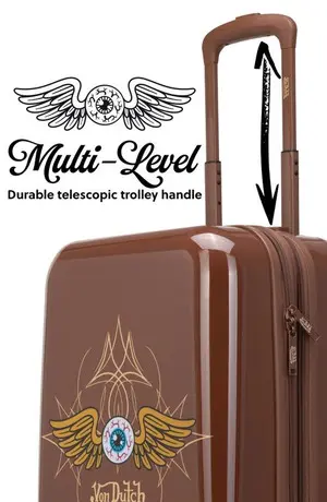 VON DUTCH Eyeflight Expandable Hardside Spinner Carry-on Suitcase