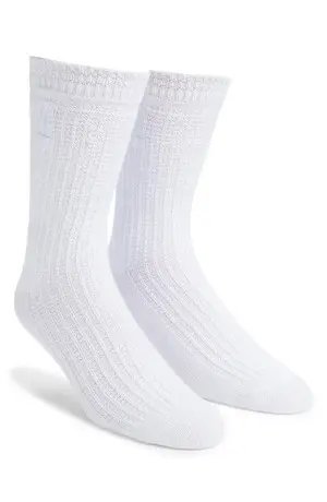 KROST 2-pack Cotton Blend Crew Socks - White