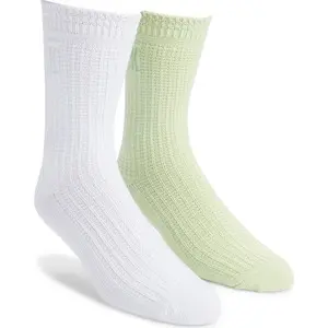 KROST Assorted 2-pack Waffle Stitch Crew Socks