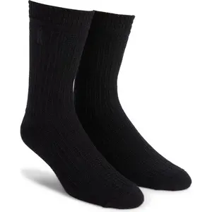 KROST 2-Pack Waffle Stitch Crew Socks Black