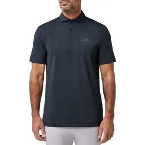 Travis Mathew The Heater Solid Short Sleeve Performance Polo - Total Eclipse