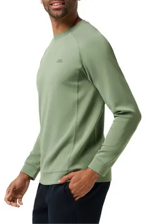 Travis Mathew Fibercloud Crewneck Sweatshirt - Balsam Green
