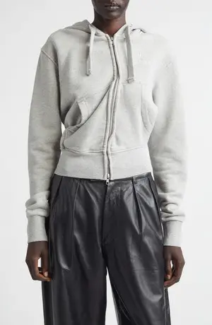 Vaquera Twisted Full-zip Hoodie - Heather Grey