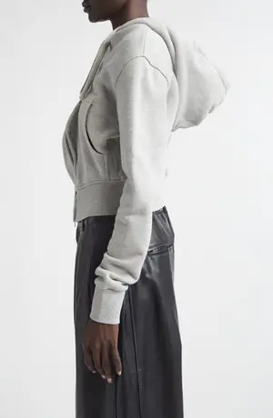 Vaquera Twisted Full-zip Hoodie - Heather Grey