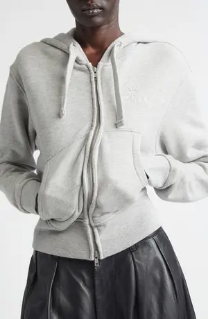 Vaquera Twisted Full-zip Hoodie - Heather Grey
