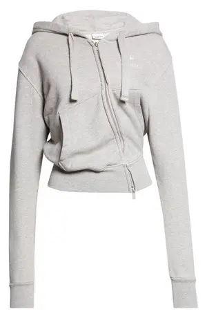 Vaquera Twisted Full-zip Hoodie - Heather Grey