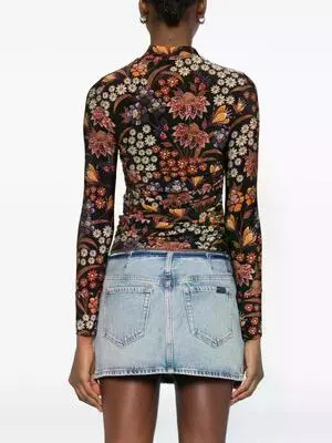 Farm Rio Floral Print Long Sleeve T-shirt