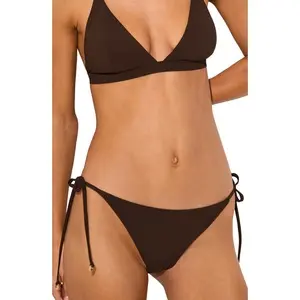 REISS Riah Hipster Bikini Bottom - Chocolate