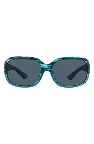 COSTA DEL MAR Gannet 58mm Polarized Sunglasses - Shiny Marine Fade/gray 580p