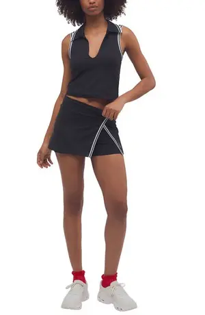 Free People Forehand Polo - Black