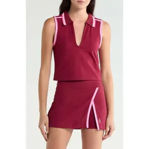 Free People Forehand Polo - Brick
