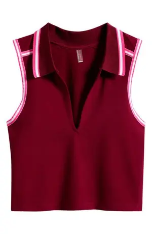 Free People Forehand Polo - Brick