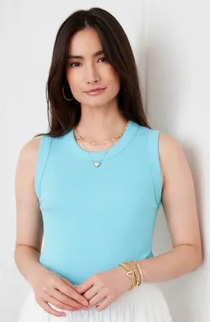 Karen Kane Crewneck Rib Tank