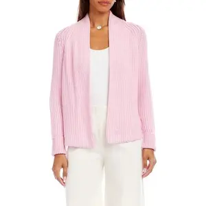 Karen Kane Rib Crop Cardigan - Pink