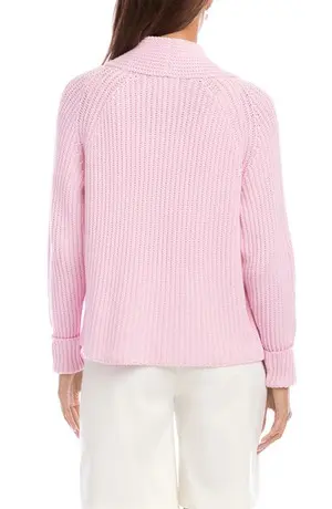 Karen Kane Rib Crop Cardigan - Pink