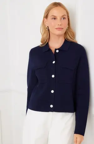 Karen Kane Collared Sweater Jacket