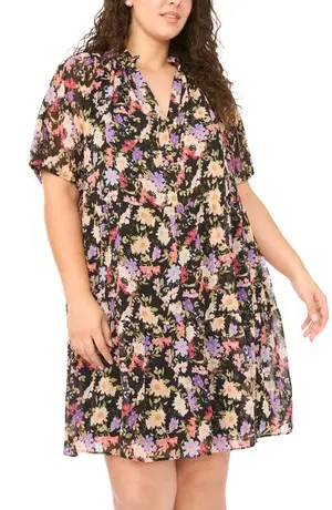 CECE DUPRAZ Floral Babydoll Dress