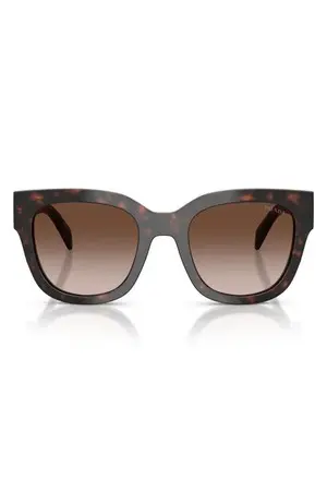 Prada 53mm Square Sunglasses - Root Tortoise/brown Gradient