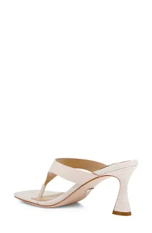 Badgley Mischka Whitley Leather Flip Flops - Ivory