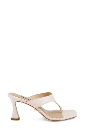 Badgley Mischka Whitley Leather Flip Flops - Ivory