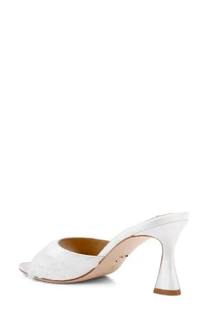 Badgley Mischka Winika Slide Sandal - White Satin