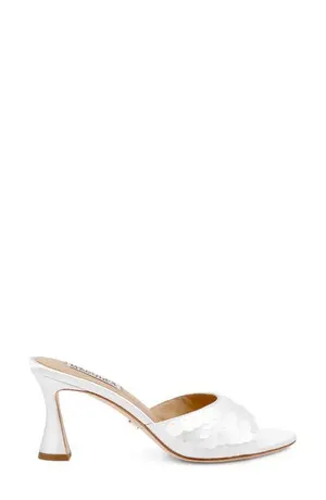 Badgley Mischka Winika Slide Sandal - White Satin