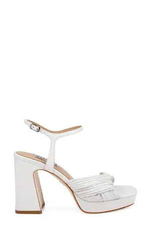 Badgley Mischka Winslet Platform Sandal - White Leather