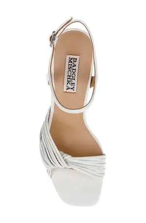 Badgley Mischka Winslet Platform Sandal - White Leather