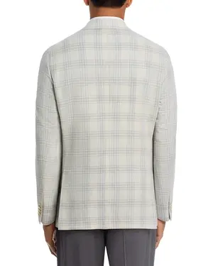 JACK VICTOR Hampton Plaid Jersey Blazer