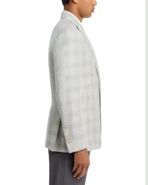 JACK VICTOR Hampton Plaid Jersey Blazer