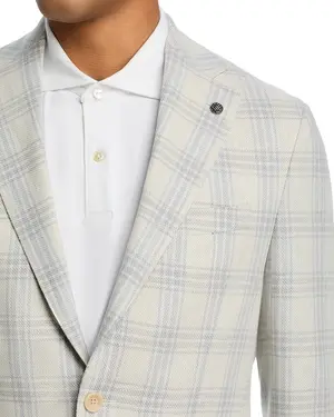 JACK VICTOR Hampton Plaid Jersey Blazer