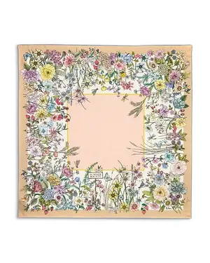 Echo Summer Bounty Silk Square Scarf - Pebble