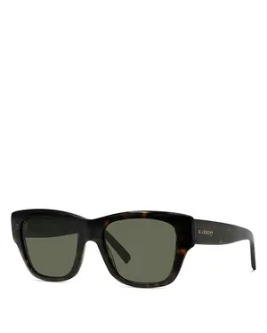 Givenchy Geometric Sunglasses, 53mm Dark Havana/green