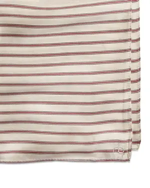 Rag & Bone Gail Striped Silk Scarf - Ivory/burgundy Stripe