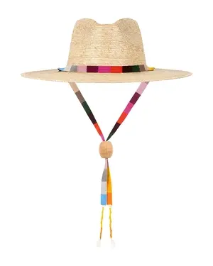 SUNSHINE TIENDA Rainbow Rancher Palm Straw Hat - Multi