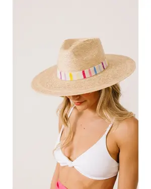 SUNSHINE TIENDA Valentina Palm Straw Hat