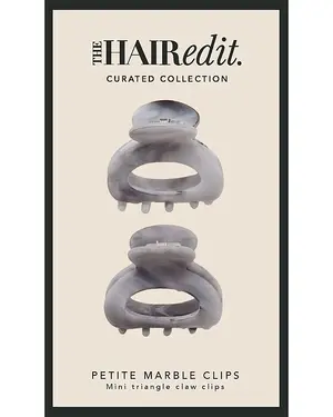 THE HAIR EDIT Petite Marble Claw Clips - No Color