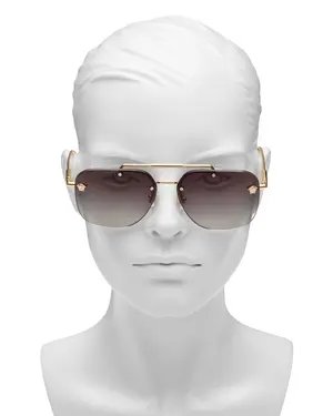 Versace Square Frame Sunglasses - Grey Gradient