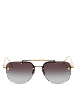 Versace Square Frame Sunglasses - Grey Gradient