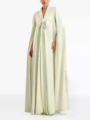 GEMY MAALOUF Calligraphy-embroidered Kaftan - Neutrals