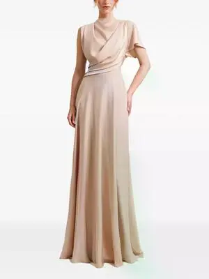 GEMY MAALOUF Draped Cut-out Gown